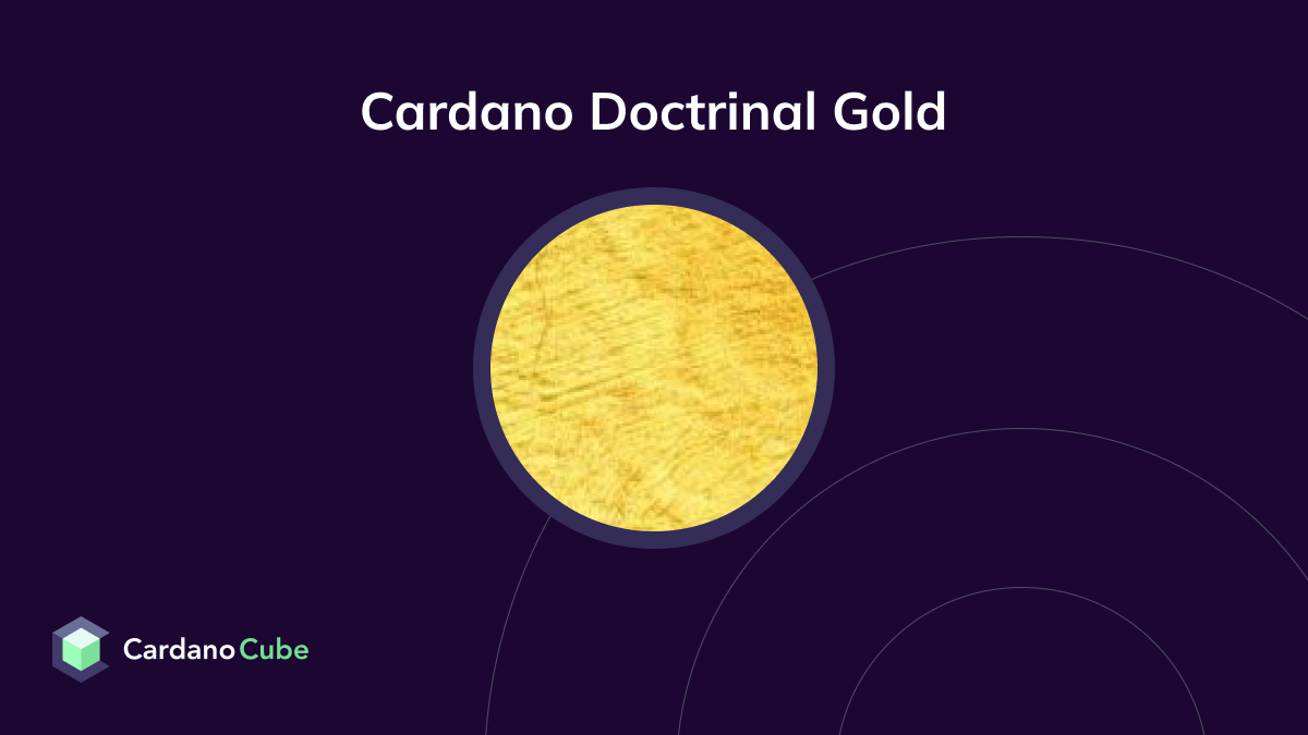 Cardano Doctrinal Gold (CD) on the Cardano Blockchain | Prices, Charts ...