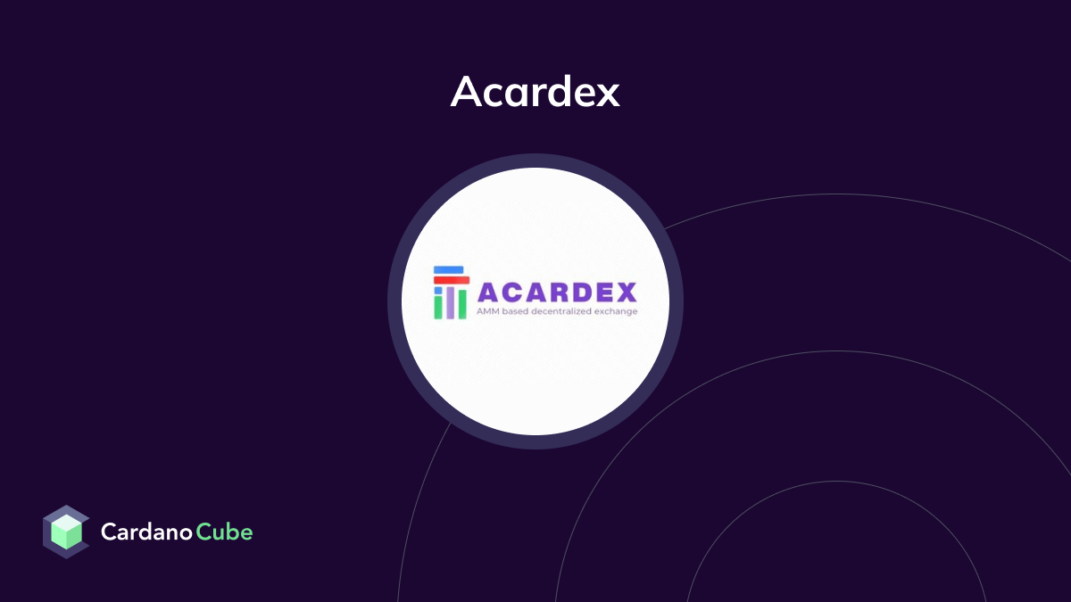 Acardex ($ACX) on the Cardano Blockchain | Prices, Charts, Teams & Ratings